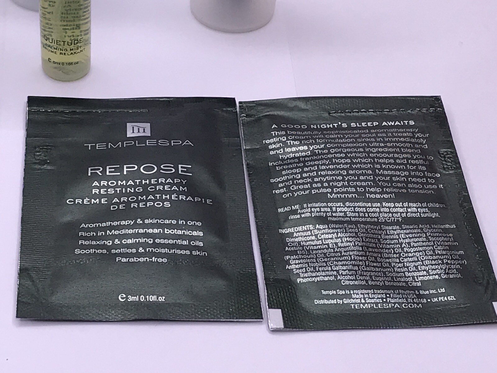 LOT OF 2 TEMPLE SPA Quietude /2 REPOSE Cream /2 AAAHHH /2 condition /2 ...