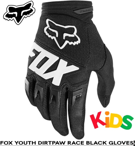 FOX DIRTPAW Youth Kids Dirt Bike Motocross MX BMX gloves NEW! Black YS YM YL | eBay Australia