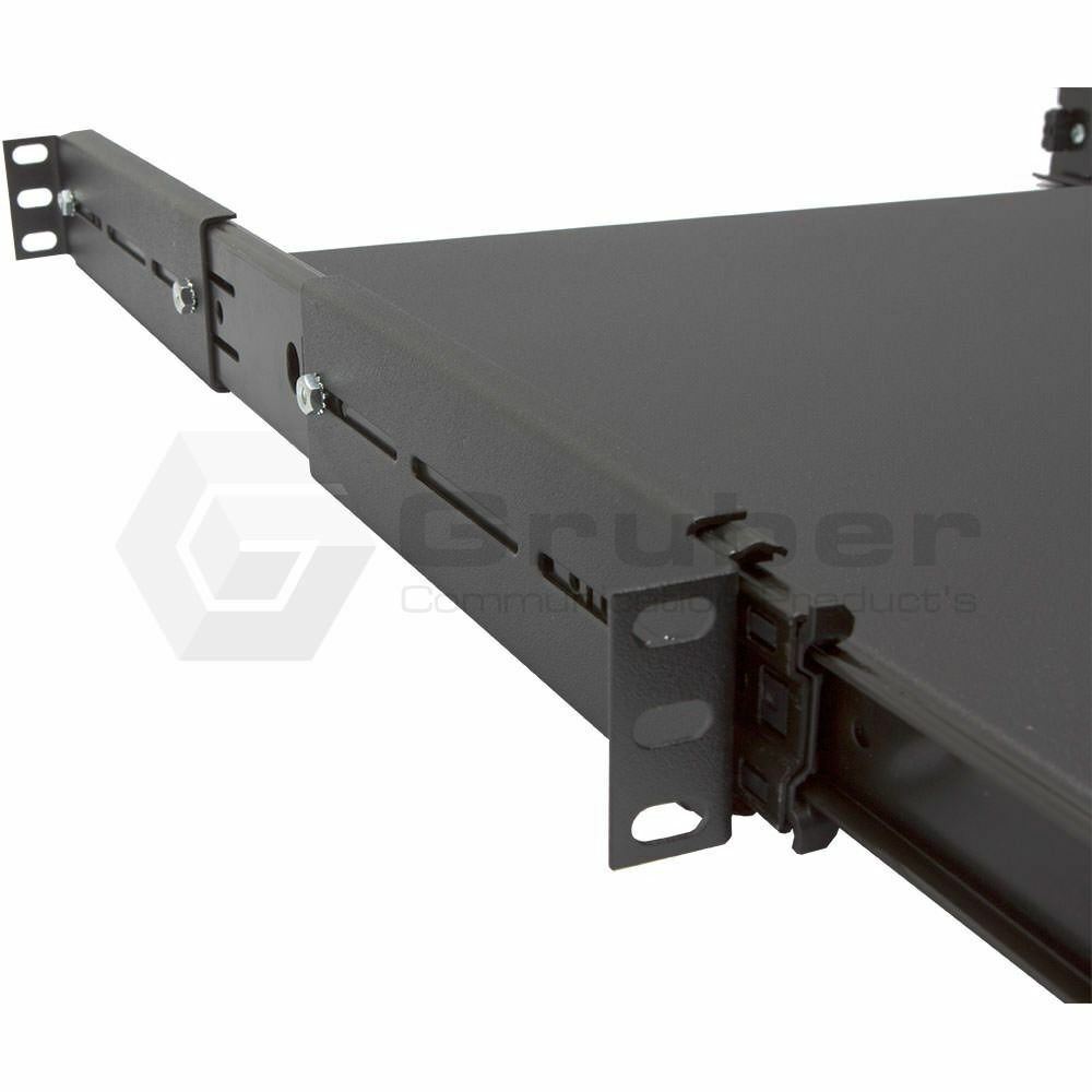 1U Rackmount 19" Adjustable 4 Post Sliding SHELF 1U 34-105800 (100 lb ...