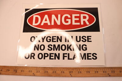 Oxygen No Smoking No Open Flame Label Laminated 14" x 10" | eBay