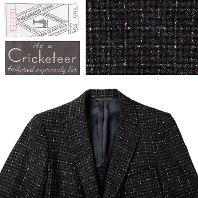 VTG 50s 1950's ROCKABILLY FLECK ATOMIC BLAZER JACKET WOOL NUBBY ...