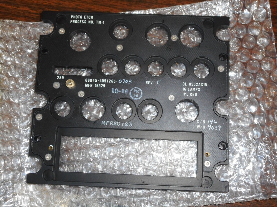 MIL AN APX 100 RADIO FRONT PANEL 4051265-0703 NEW OLD STOCK | eBay
