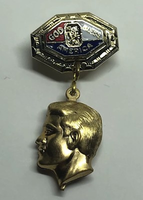 Vintage President John F. Kennedy Political Lapel Pin with Pendant ...