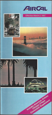 AirCal system timetable 3/2/87 [9111] Buy 4+ save 50% | eBay
