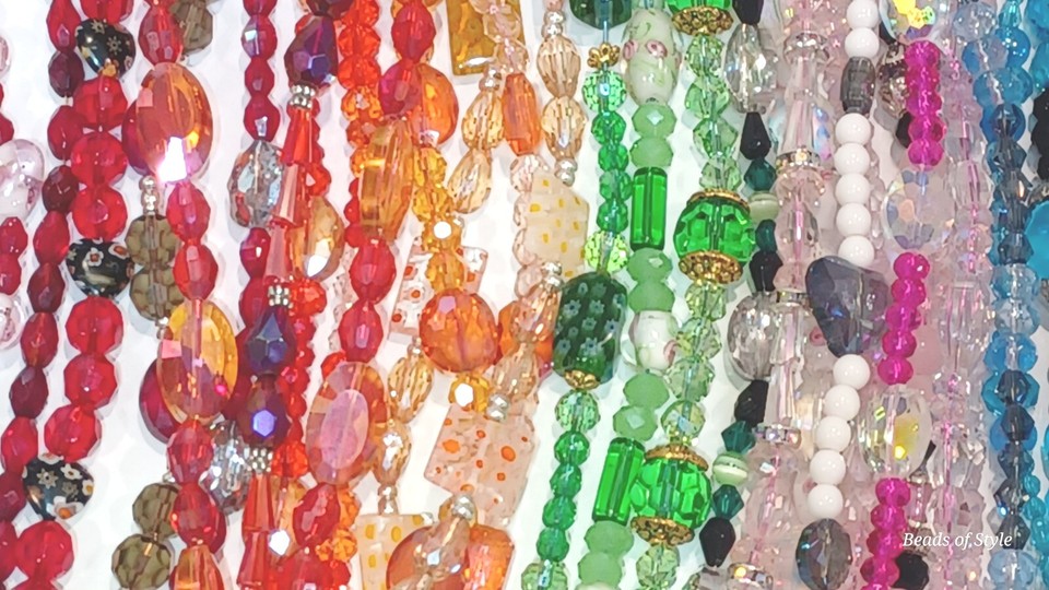 12x Glass bead strands beading lots jewelry making lot Crystal beads ...