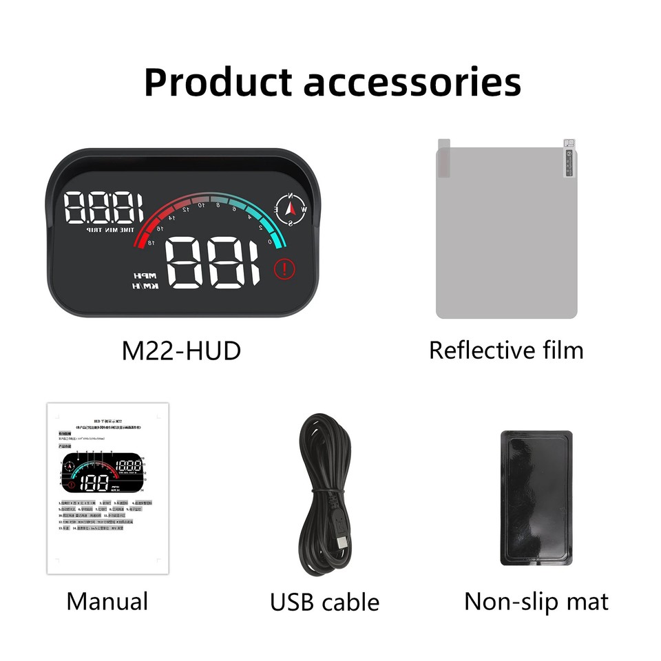 Universal Car Digital GPS Speedo Speed Gauge MPH HUD Head Up Display ...
