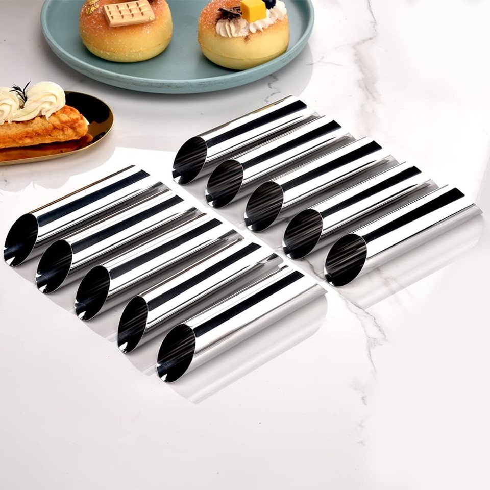 Cream Horn Mold, Stainless Steel Ice Cream Cone and Tubular Shaped ...