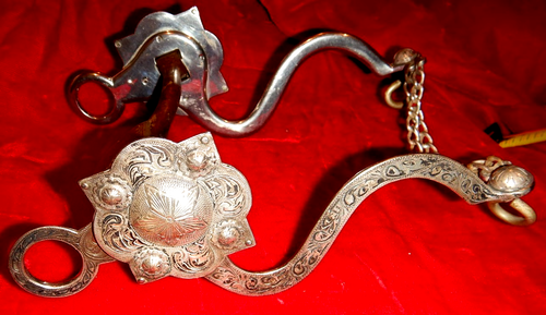 VOGT STERLING SILVER WESTERN HORSE SHOW CURB BIT 5" MOUTH | eBay