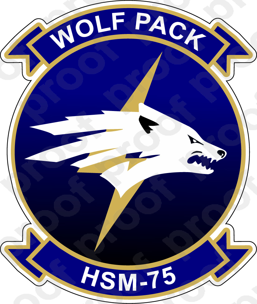STICKER USN HSM 75 Wolf Pack | eBay