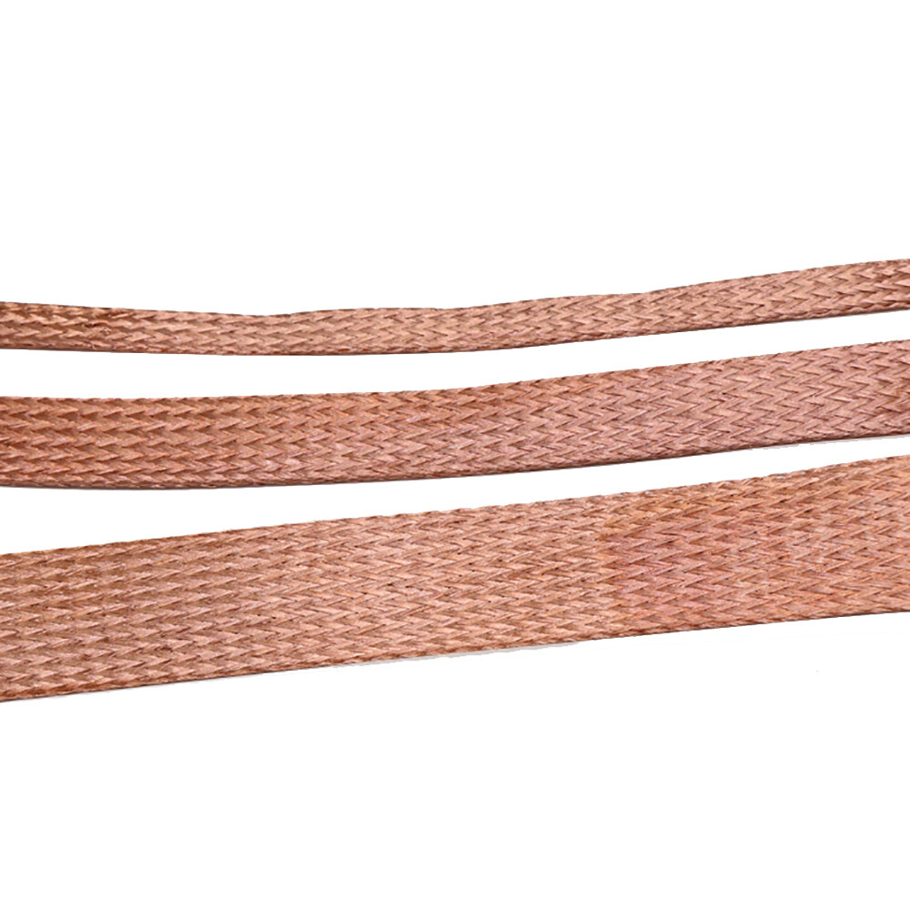 2 - 28mm Braided Ground Strap Grounding Copper Flat Braid Made ...