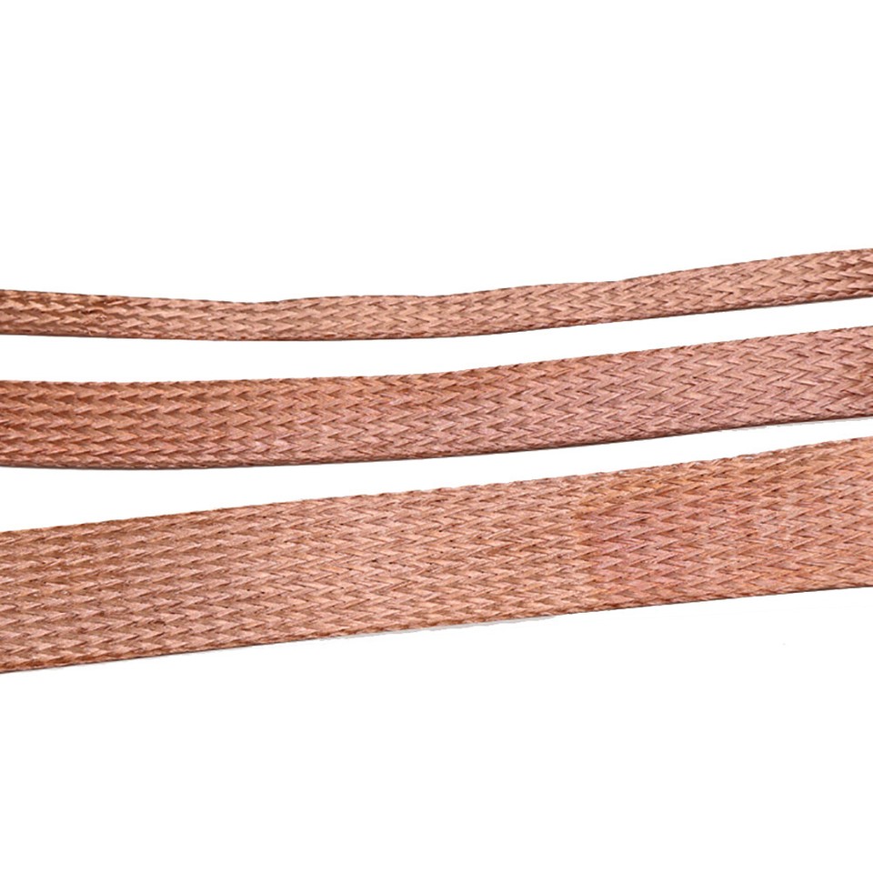 2 - 28mm Braided Ground Strap Grounding Copper Flat Braid Made ...