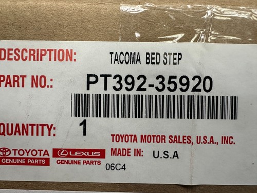 Genuine OEM Toyota 2024 Tacoma Retractable Bed Step PT392-35920 | eBay