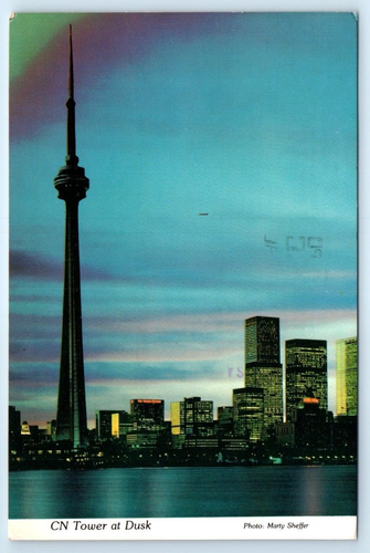CN Tower at dusk TORONTO Canada 4x6 1976 Postcard | eBay