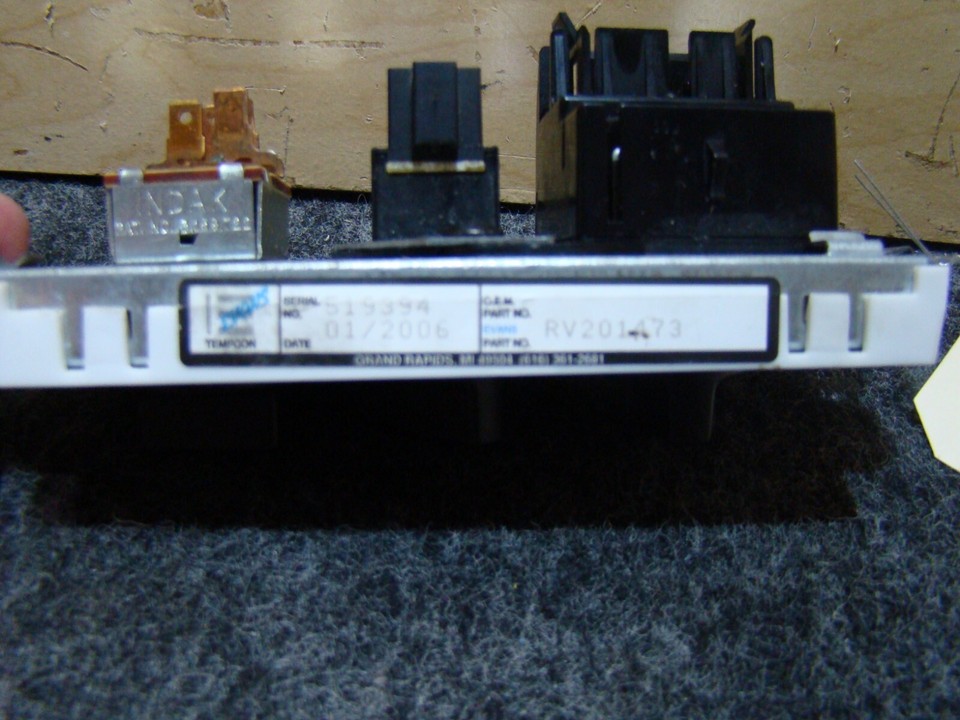 USED RV/MOTORHOME EVANS TEMPCON DASH AC SWITCH CONTROL PANEL | eBay