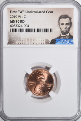2019-W LINCOLN CENT RED ~ FIRST "W" UNCIRCULATED CENT ~ NGC MS70 RD! | eBay