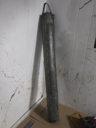 Vintage / Antique 41" Galvanized Metal Well Water Draw Bucket Cylinder ...