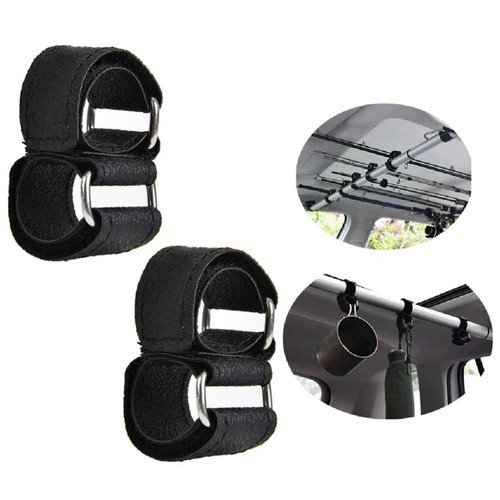 3pcs Portable Vehicle Bar Rods Rack Black Pole Strap For Truck SUV | eBay
