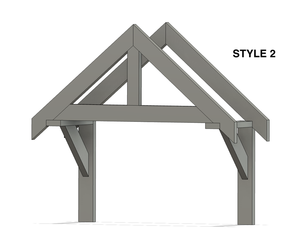 Solid Oak Porch Front Door Canopy Kits , Choose your Size - Free ...