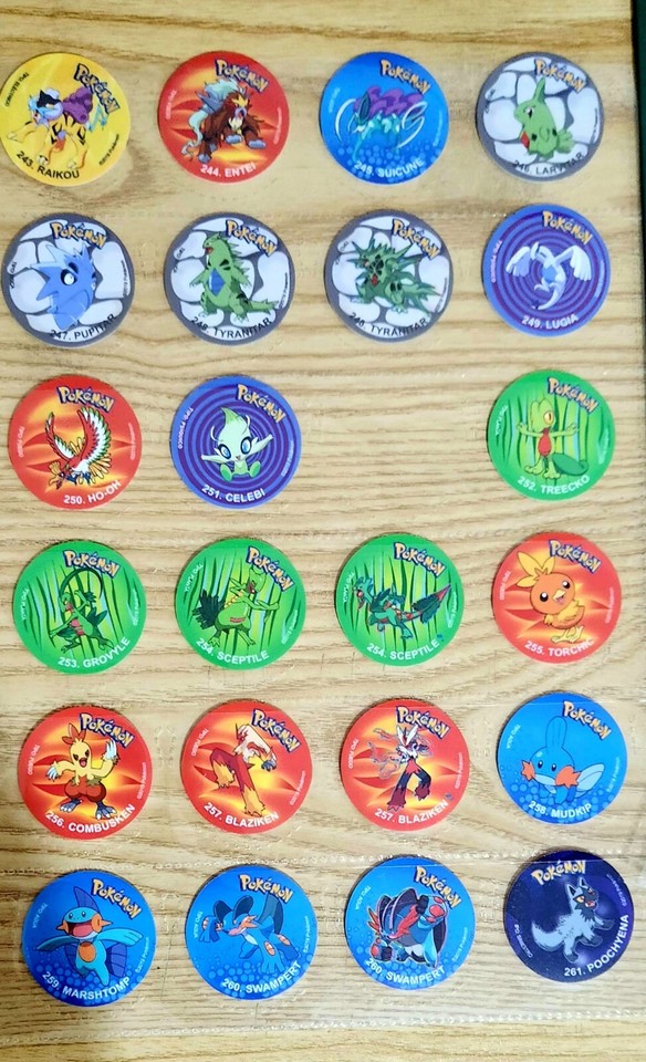 POKEMON TAZOS ALL GENS (1 - 4) - 520 POGS (TAZOS)2 SPANISH EDITION DKV ...