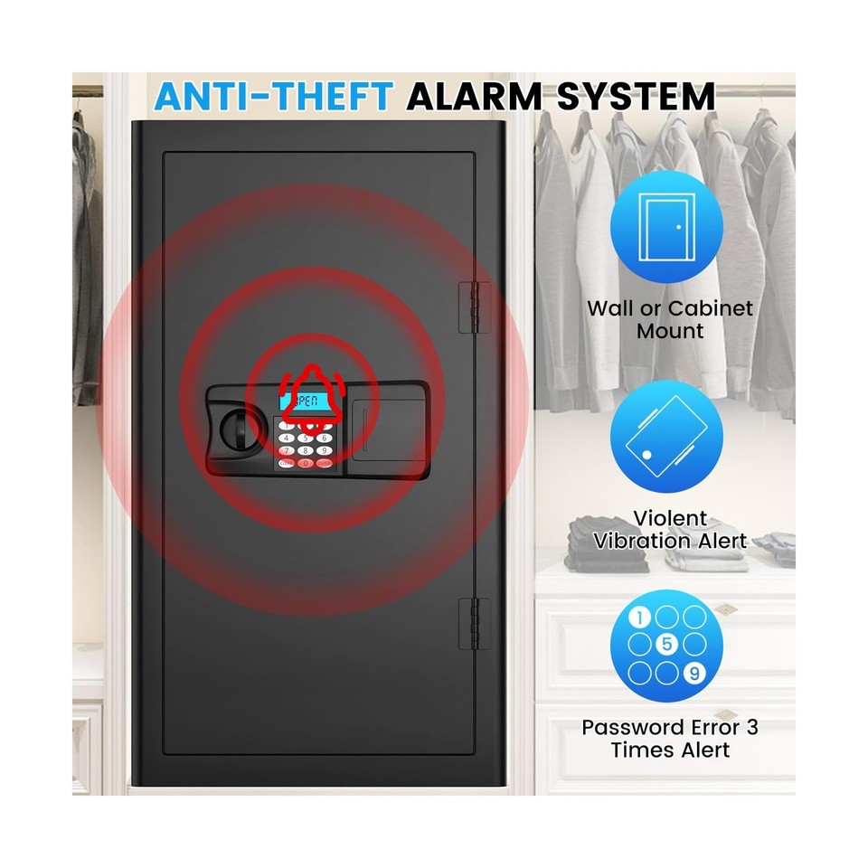 7.0 Cuft Large Fireproof Safe for Home, Digital Anti-theft Safe Box ...