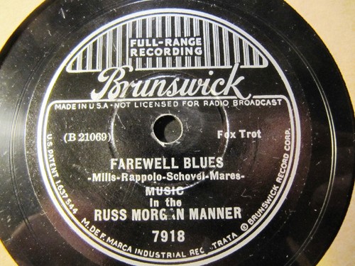 1937 Radio Show Music in the RUSS MORGAN MANNER Farewell Blues ...