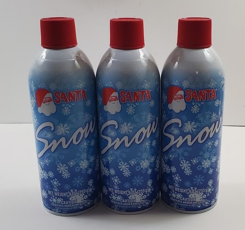 Santa Snow Christmas Flocking Spray 9oz Cans Windows Trees Crafts X3 ...