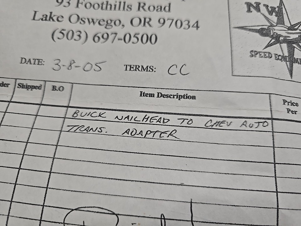 Buick Nailhead to Chevy Automatic Transmission Adapter 401 425 ...