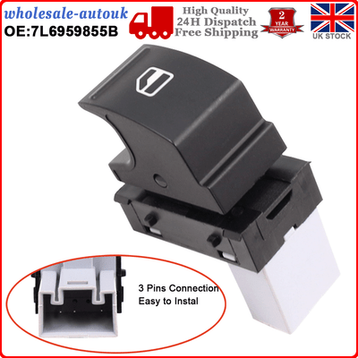 Electric Power Window Switch Passenger Side For VW Golf MK5 MK6 Caddy ...