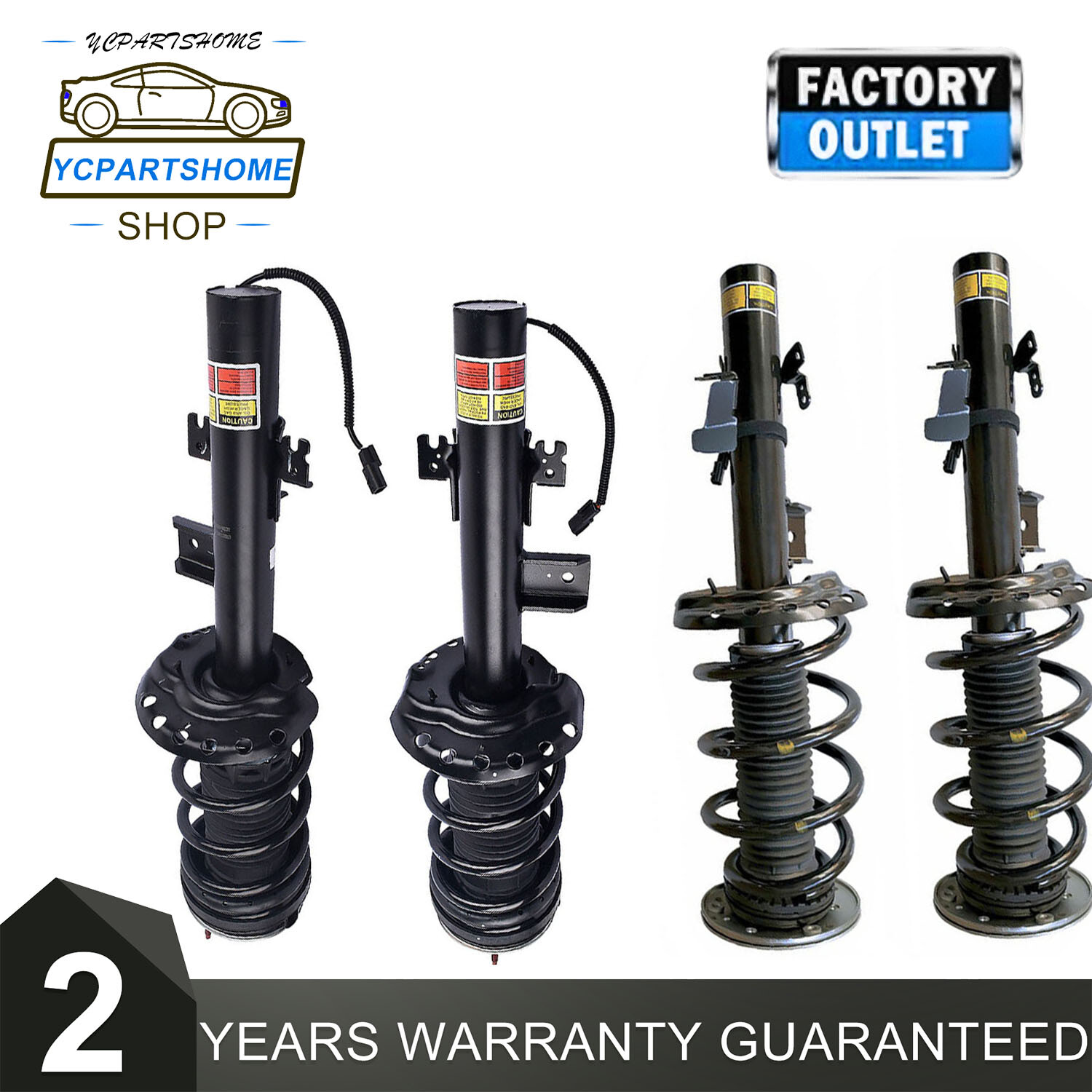 4X Front Rear Shock Absorber Struts w/Magnetic For Range Rover Evoque ...