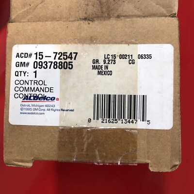 NOS GM AC DELCO 09378805 Climate Control | eBay