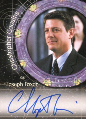 Stargate SG-1 Season Seven Christopher Cousins Joseph Faxon Autograph Card A53 | eBay