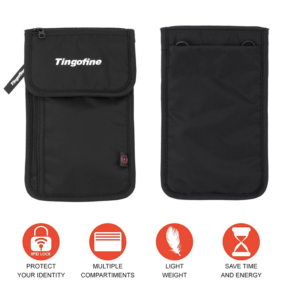 High-Tech RFID Blocking Large Wallet Cover Passport Holder for Men ...