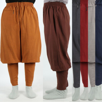 summer Buddhist Zen Martial Cotton linen Pants Shaolin Monk Kung Fu ...