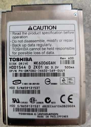 60gb Hard Drive Replacement MK6006GAH | eBay