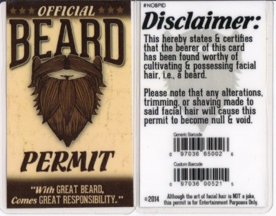 With Great BEARD Comes Great Responsibility drivers License id card | eBay