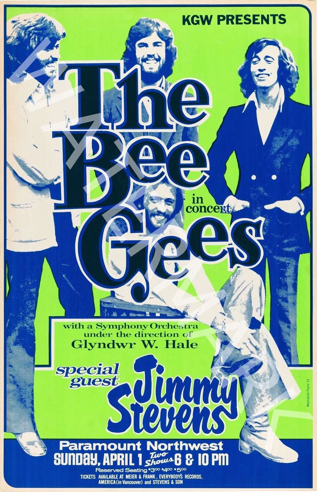 The Bee Gees - Jimmy Stevens - 1973 Vintage Music Poster | eBay