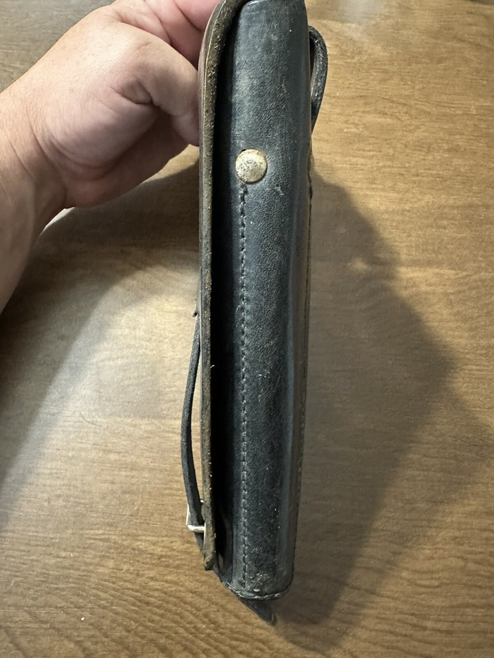 Post WWII Belgian Military Hi Power P35 Leather Pistol Holster W/ Rain ...