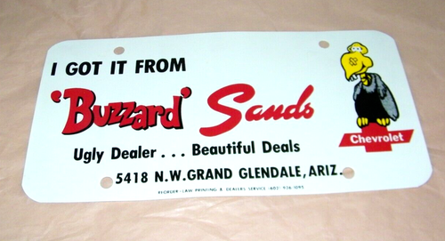 RARE Vintage Chevrolet Chevy Buzzard Sands Glendale Arizona License ...
