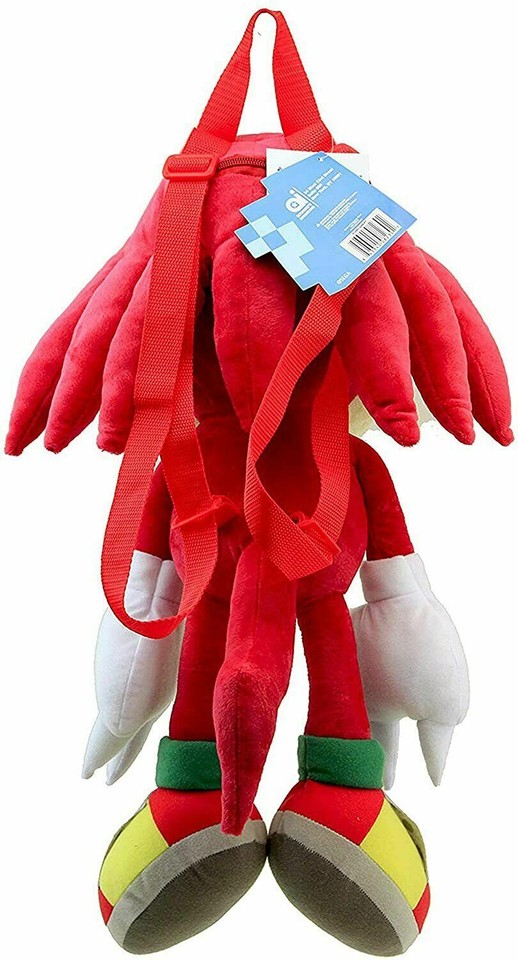 Jumbo Sonic the Hedgehog Knuckles Plush Figure Stuffed Backpack Toy ...