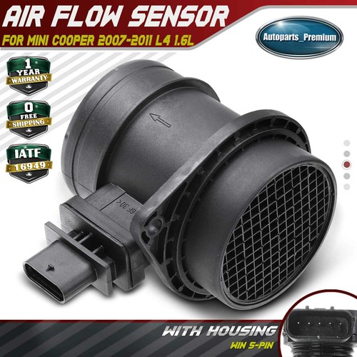 Mass Air Flow MAF Sensor for Mini Cooper 2007-2011 L4 1.6L 13627542418 ...