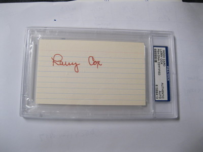 Larry Cox Autographed Index Card PSA DNA | eBay