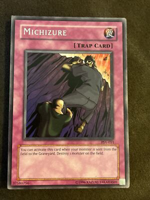 YuGiOh TCG Michizure PSV-051 Unlimited Rare Trap Card Amazing Condtion ...