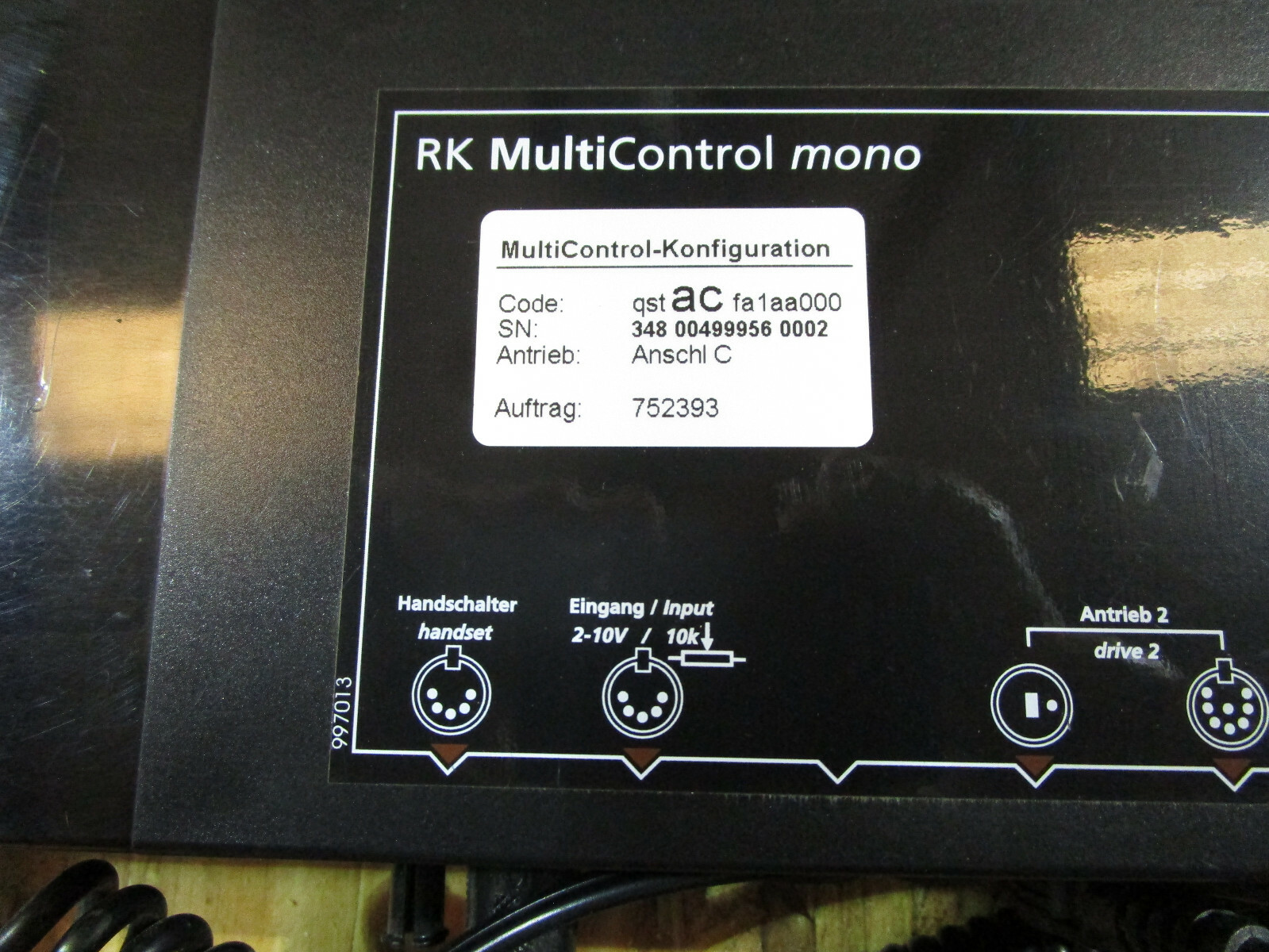 RK ROS Mecano MultiControl Mono QSTACFA1AA000 752393 Used Cut Out Y2 | eBay