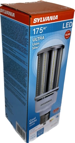 Sylvania 54W LED Corn Bulb, 175W MH Retrofit, Mogul Base, 7800 lm ...