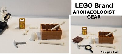 LEGO Minifigure Dinosaur Discovery ARCHAEOLOGIST Gear Tools Box Egg ...