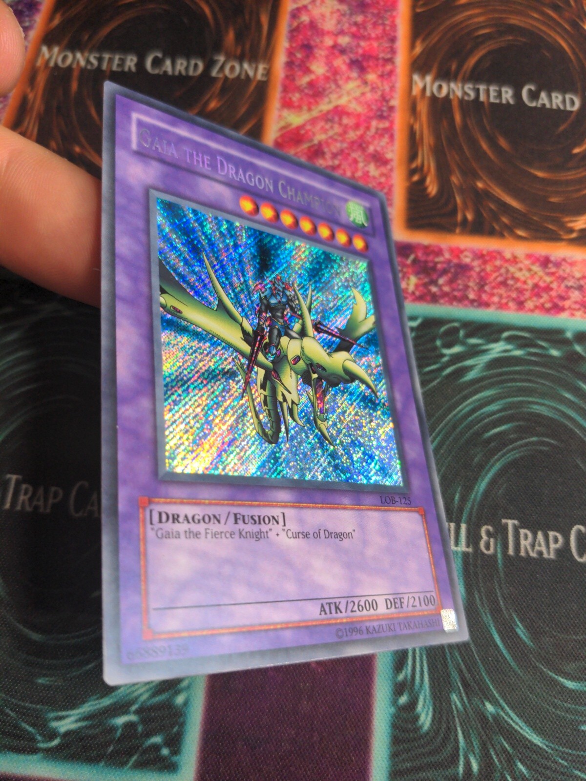 Yu-Gi-Oh! Gaia the Dragon Champion LOB-125 Secret Rare Unlimited Near ...