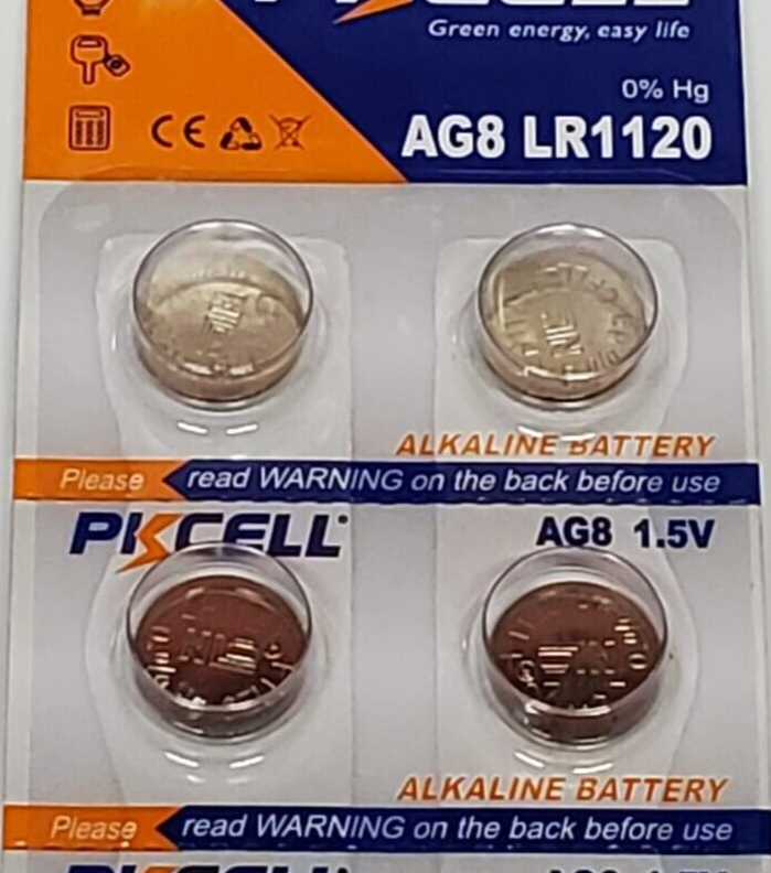 4 x AG8 LR55 381 Alkaline 1.5V Button Cell Battery for Watch, Remotes ...