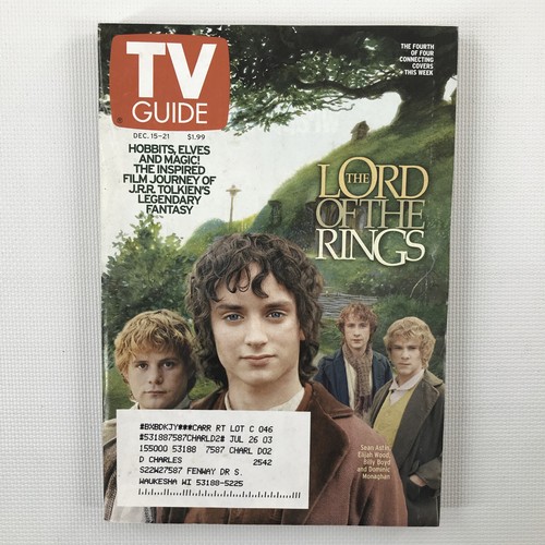 TV Guide Dec 21, 2001 Issue # 2542 Subscription Edition Cover: Elijah ...