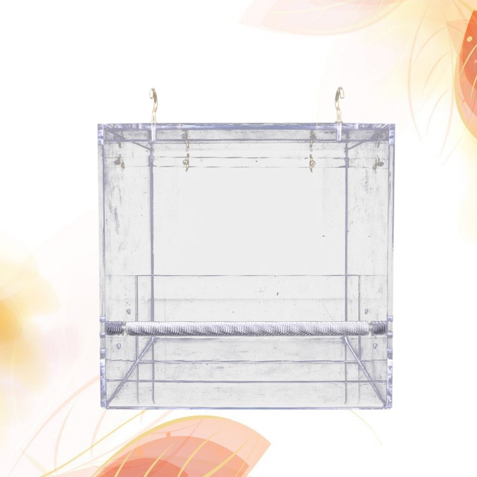 Acrylic Transparent Window Bird Feeder Large Bird Feeder Removable Tray ...