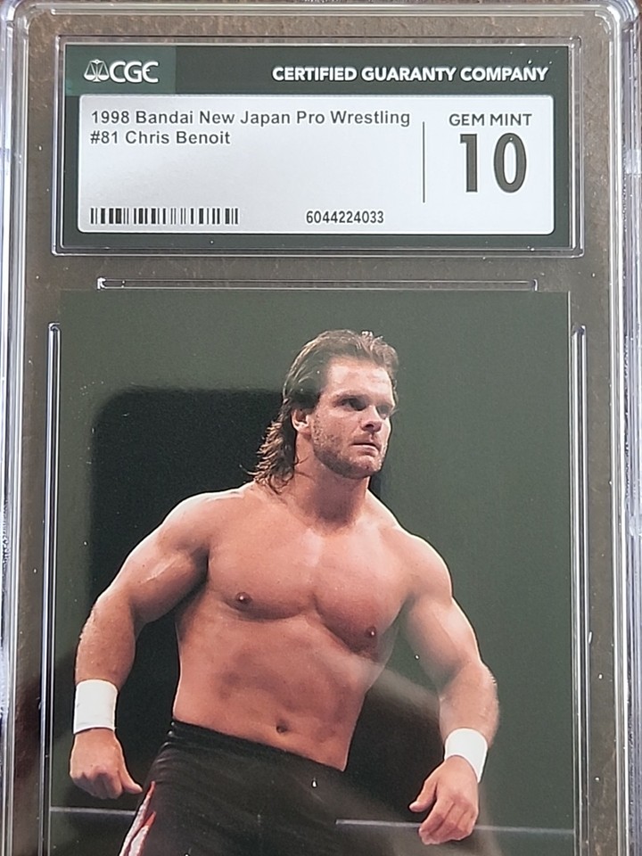 1998 Chris Benoit CGC 10 Bandai #8 NJPW WCW WWE WWF NXT Japan Wrestling ...